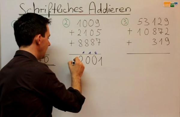 Erklärung Schriftliche Addition Addieren » mathehilfe24