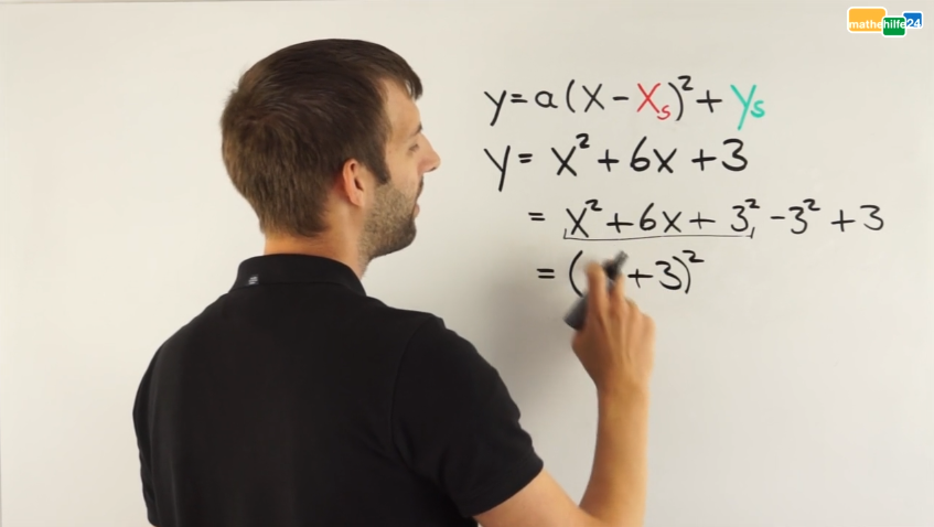 Von Normalform in die Scheitelpunktform » mathehilfe24