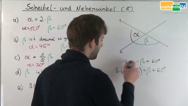 Scheitel- und Nebenwinkel (1) - Mathe Nachhilfe online » mathehilfe24
